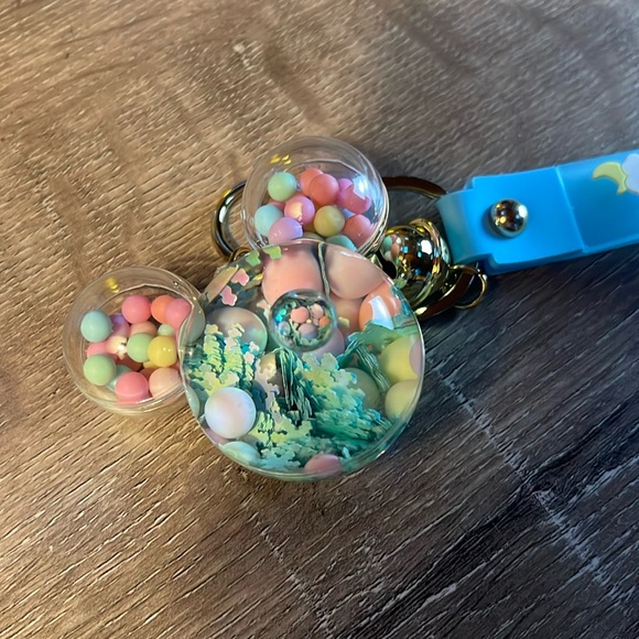 Accessories | Kawaii Blue Mouse Ears Liquid Keychain Fidget Toy Boba ...